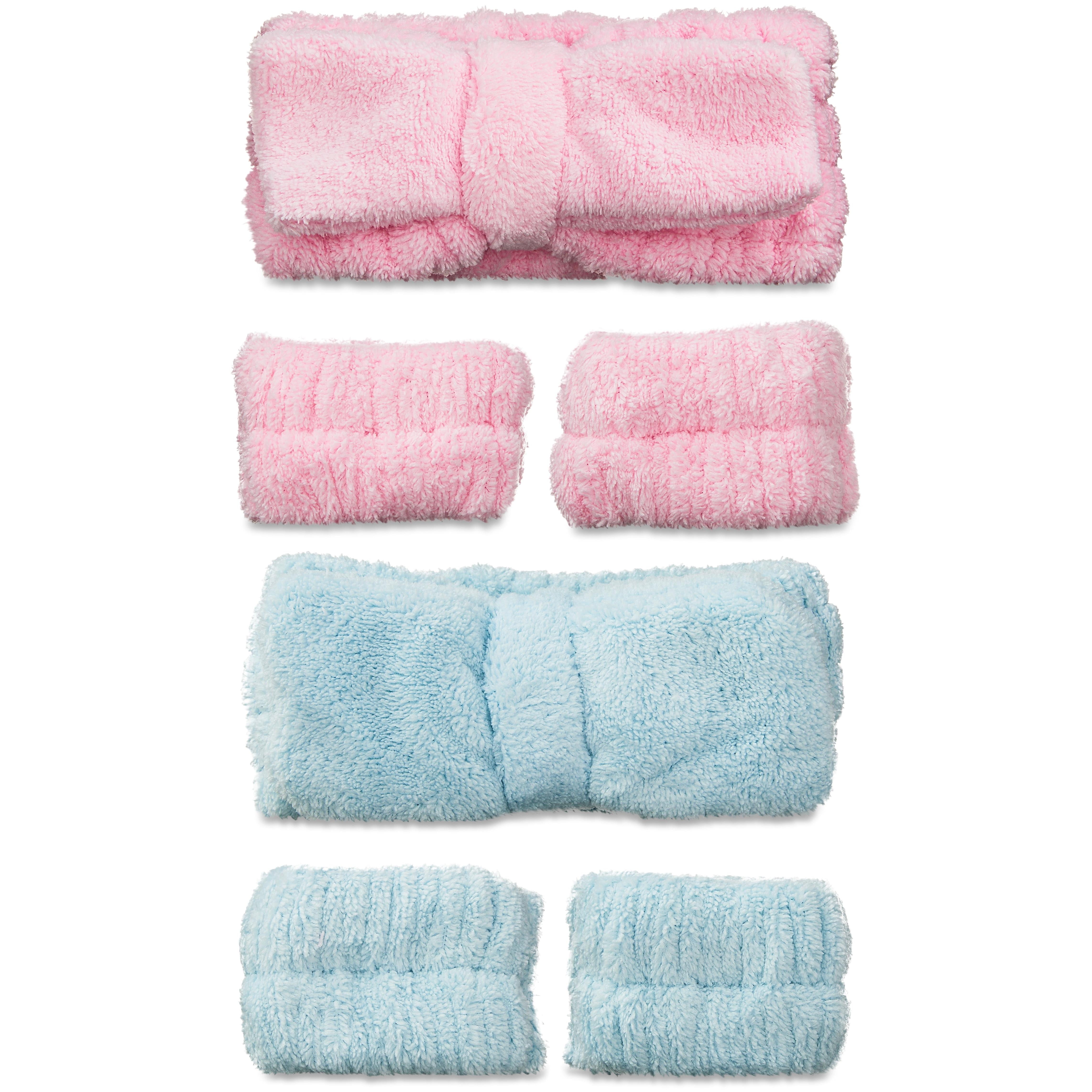 #GRWM Spa Headband and Wrist Set in Pink and Blue- 2pk - Walmart.com