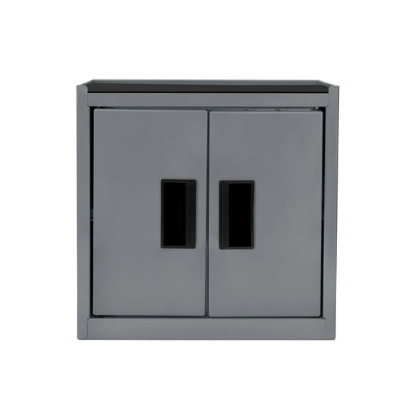 Hyper Tough Mini Tool Cabinet, 11.6-inch Gray Steel Storage with Double ...