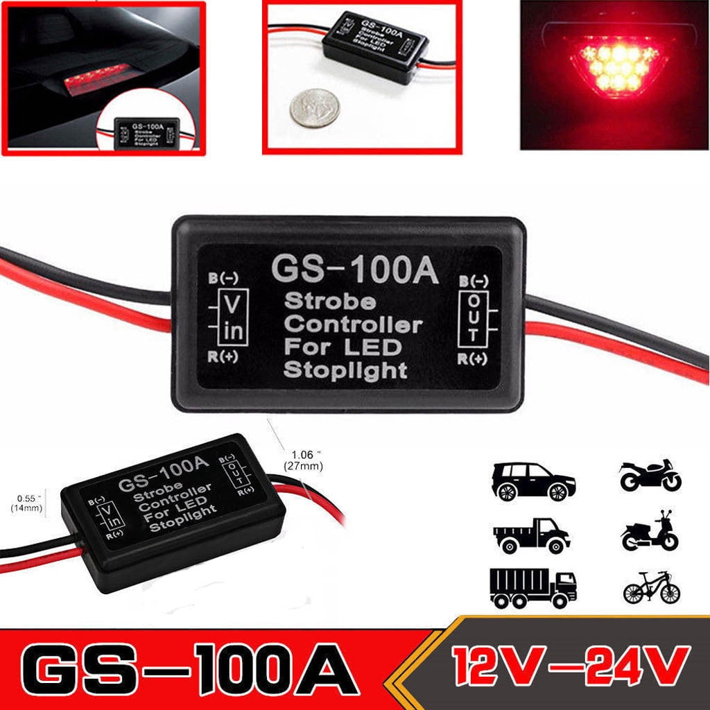 GS-100A LED Brake Light Strobe Flash Controller Module for Cars ...