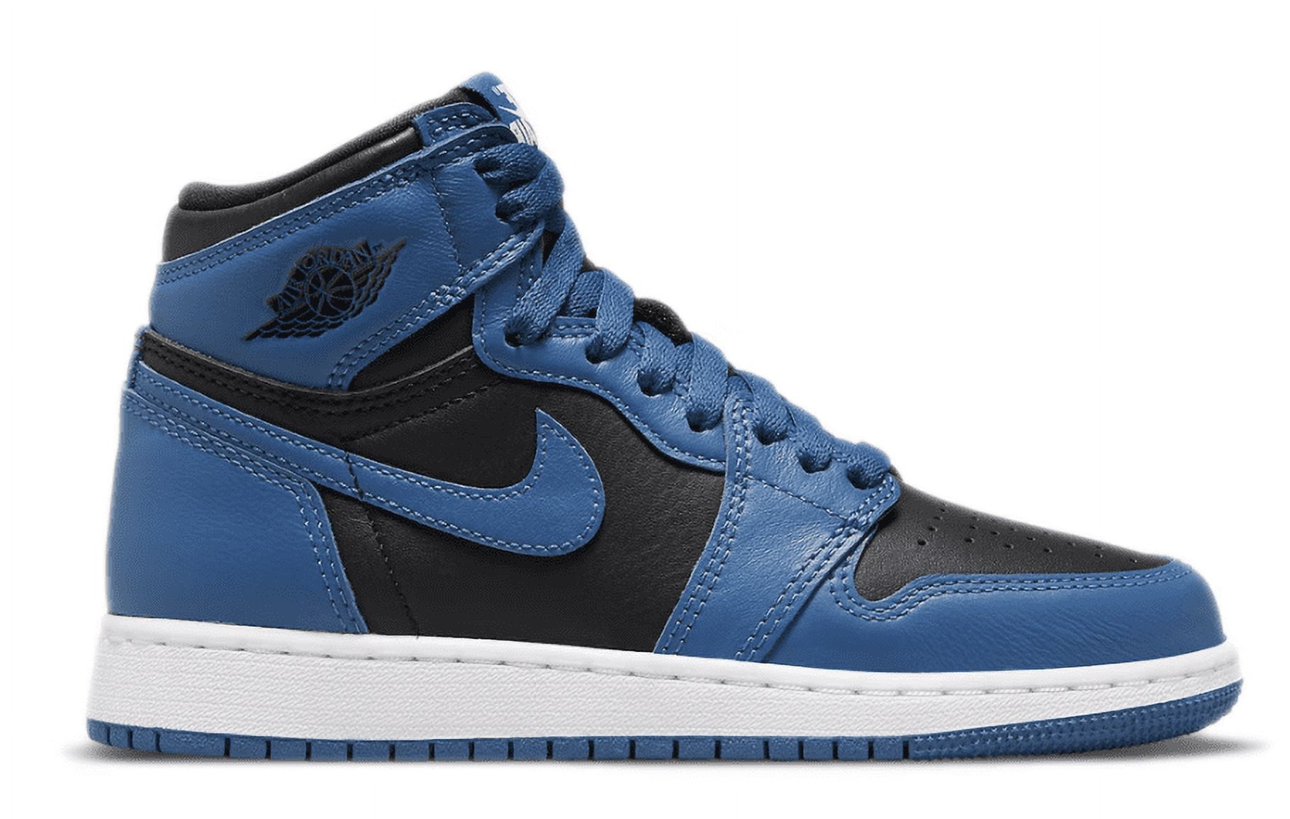 Air Jordan Kids 1 Retro High OG GS 'Dark Marina Blue/Black' Basketball ...