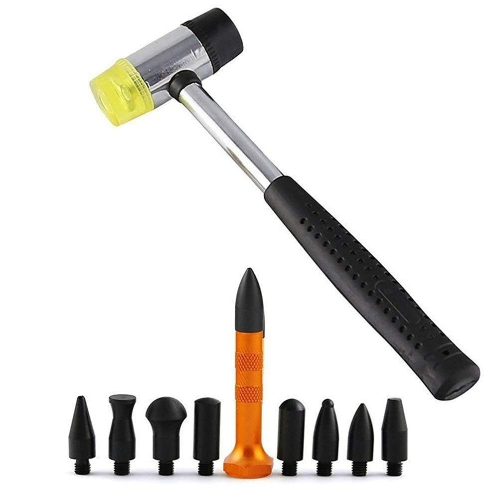 GS Hand Tools 10pcs Paintless Dent Repair Kit Rubber Hammer Tap Down ...