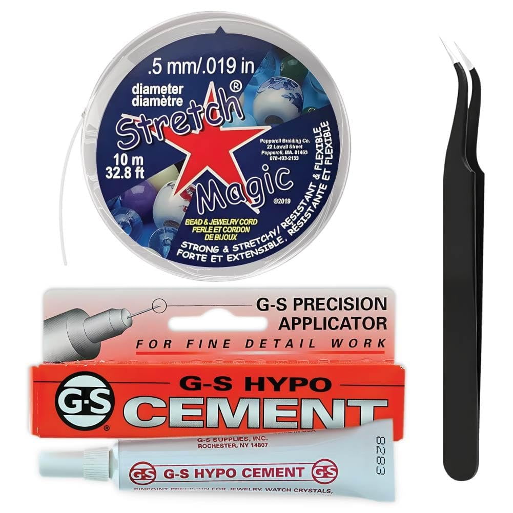 GS Hypo Cement Glue for Jewelry Making 9 ml with Stretch Magic Cord ...