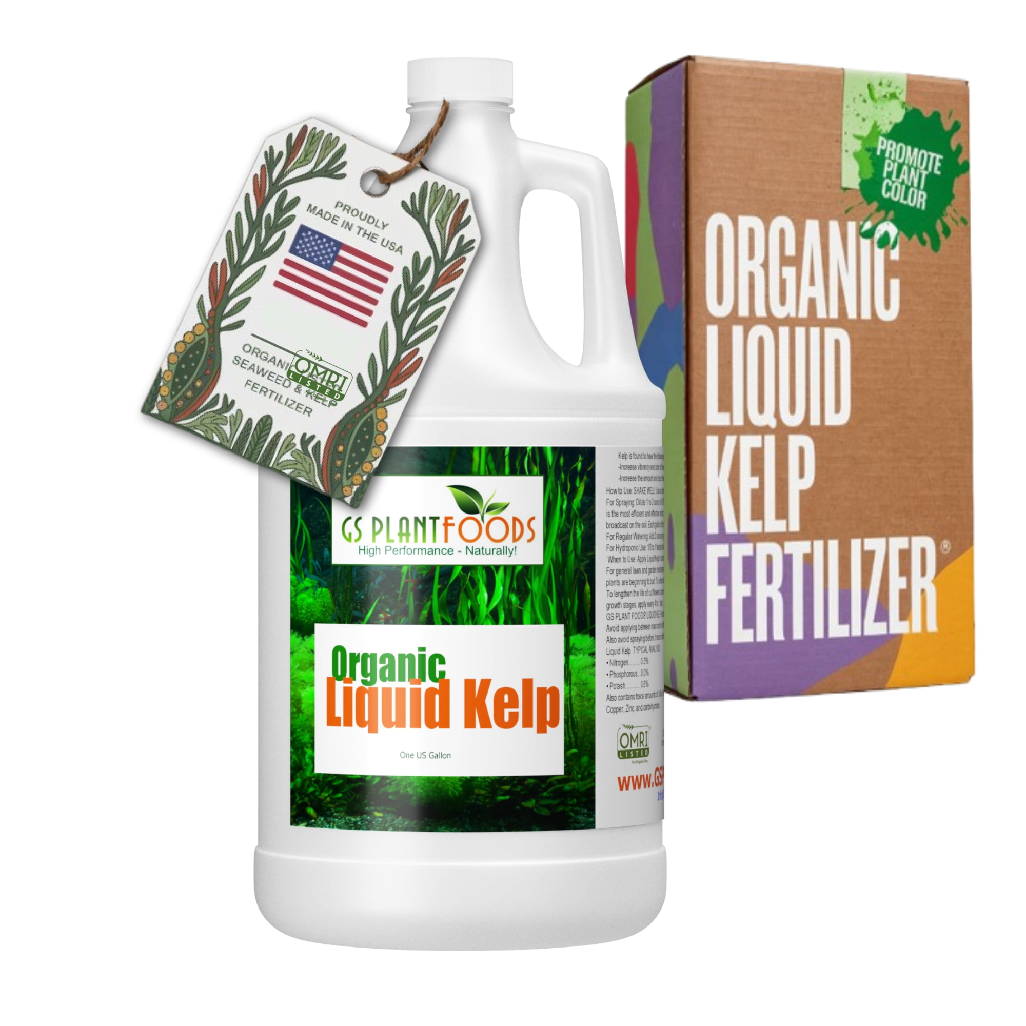 GS Plant Foods Organic Kelp Fertilizer - OMRI Listed, Concentrated ...