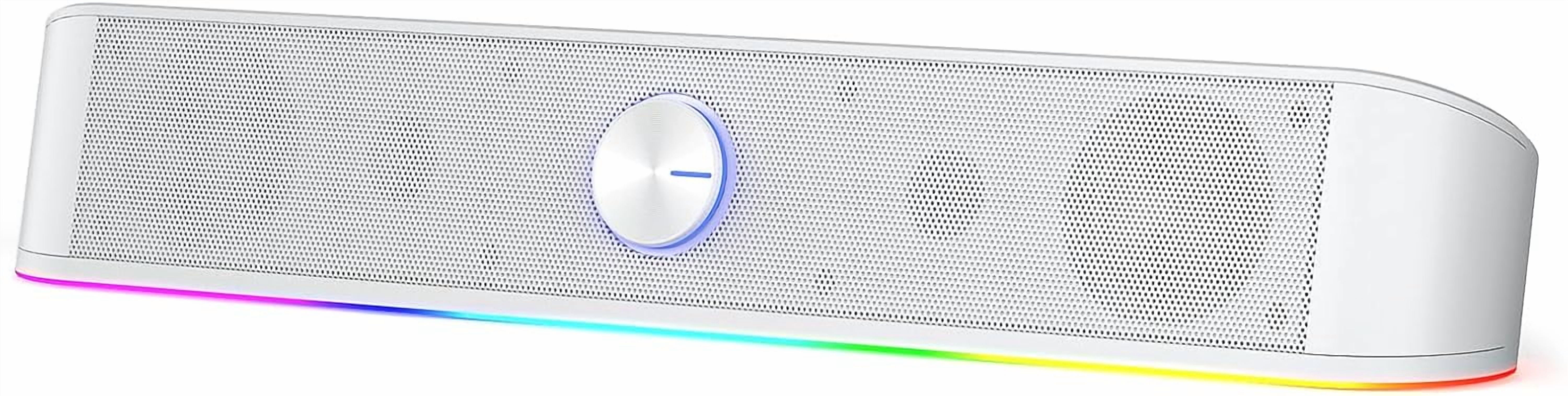 GS560 RGB Desktop Soundbar, 2.0 Computer Speaker with Dynamic Lighting ...