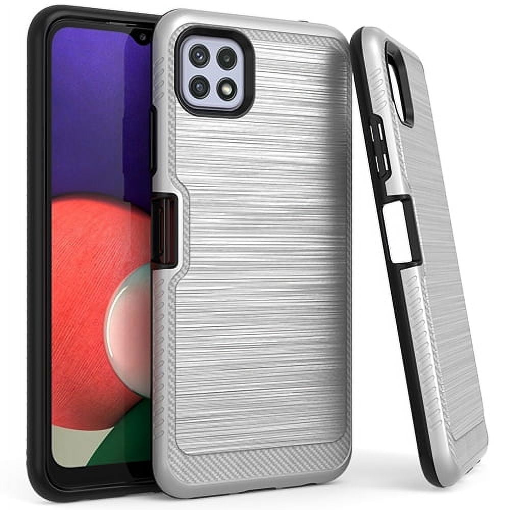 GSA Brushed Case w/Edge Design for Samsung Galaxy A22, Boost Celero 5G Silver - Walmart.com