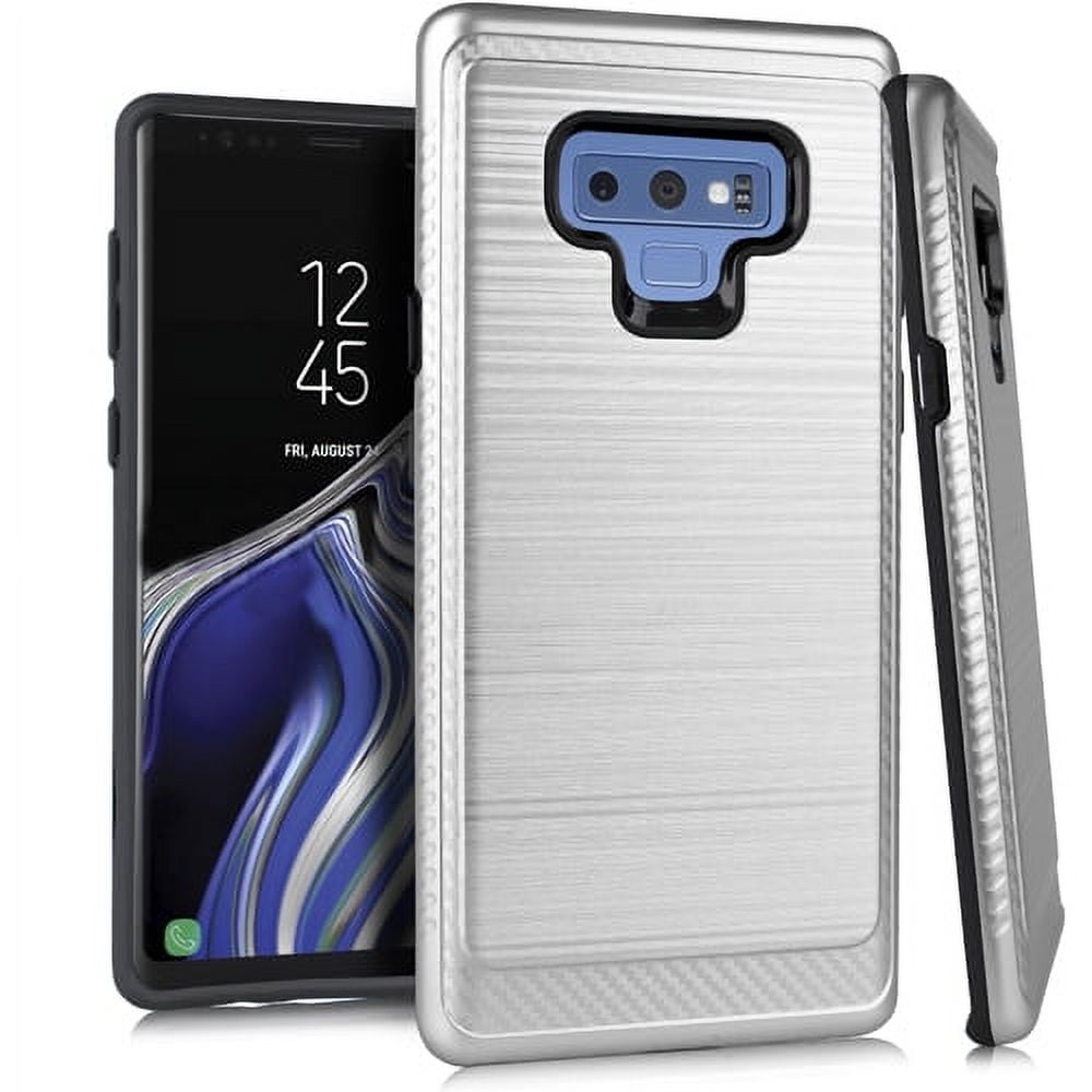 GSA Brushed Case w/Edge Design for Samsung Galaxy Note 9 - Silver ...
