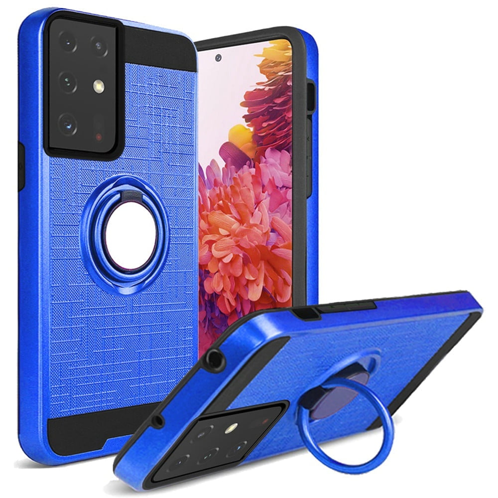 GSA Brushed Case w/Magnetic Ring Stand for Samsung Galaxy S21 Plus ...