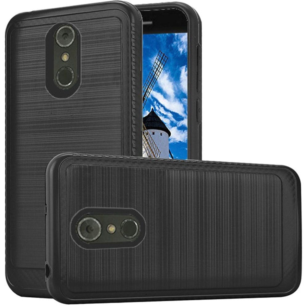 GSA Brushed Dual Layer Armor Edged Lining Case for LG Stylo 4 - Black ...