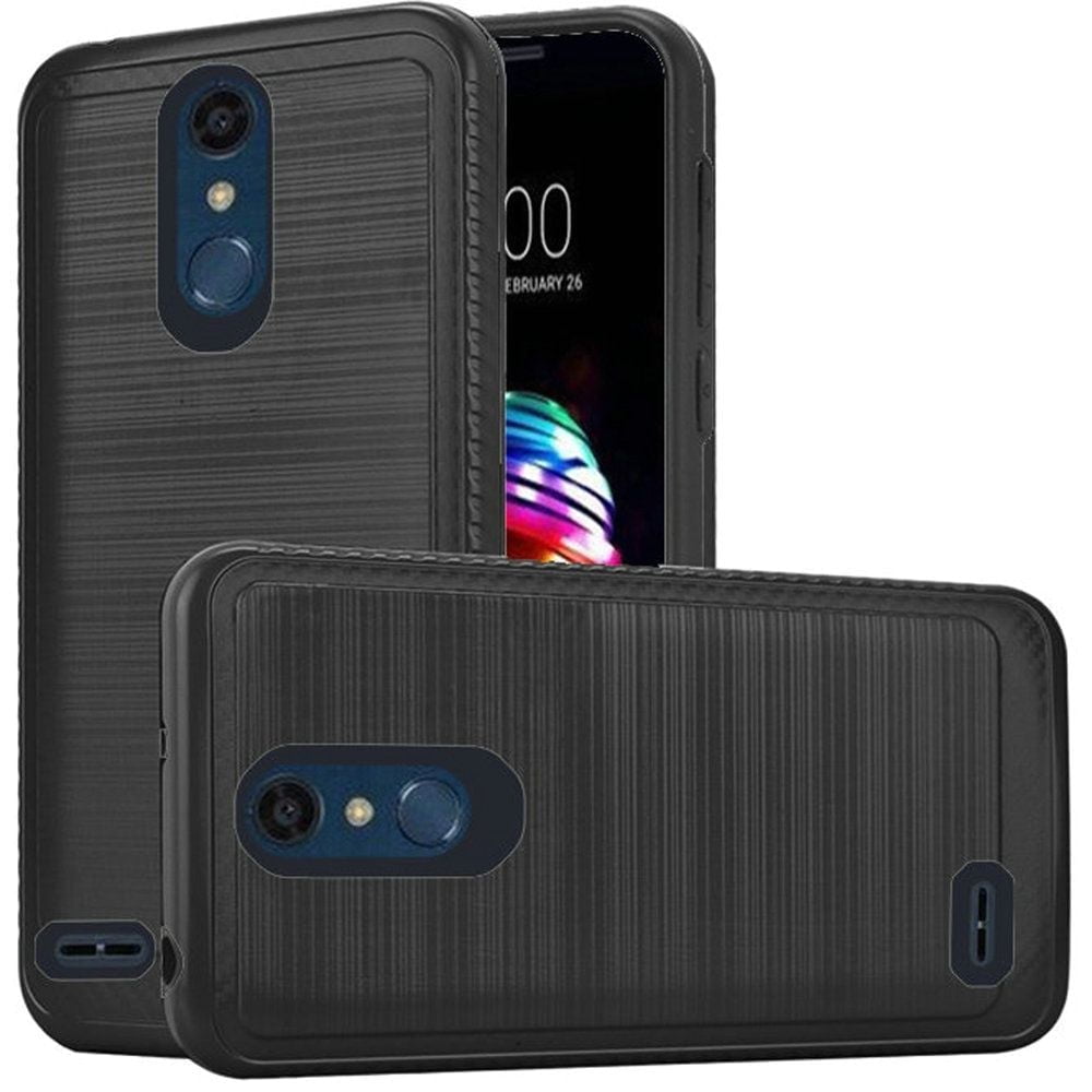 GSA Brushed Dual Layer Armor with Design Edged Lining Black Case Lg K10 ...