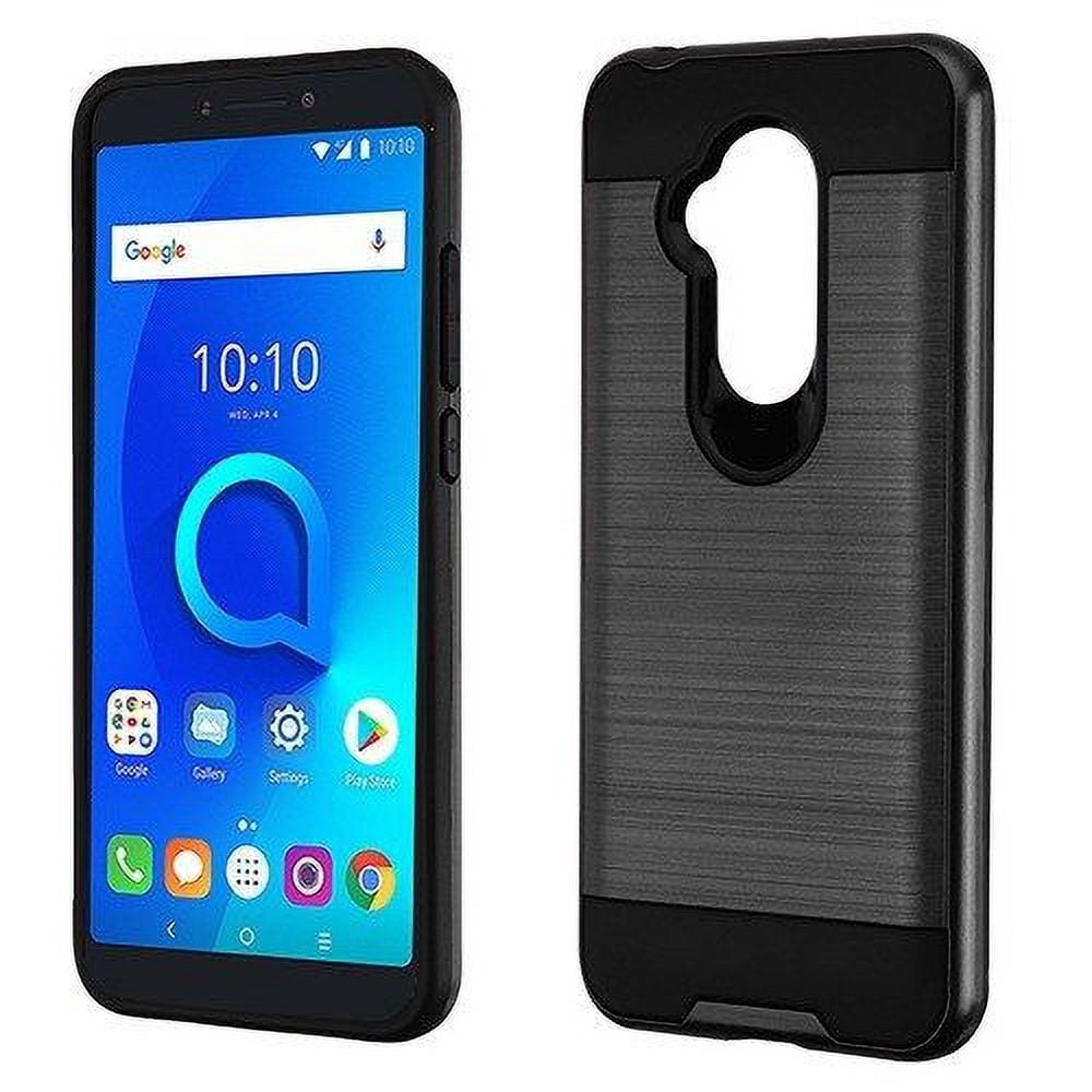 GSA Brushed Hybrid Case For Alcatel 7 Folio, 6062W (Black) - Walmart.com