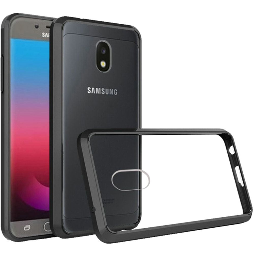 GSA Bumper Hybrid Case For Samsung Galaxy J7 (2018), J737 Clear, Black ...
