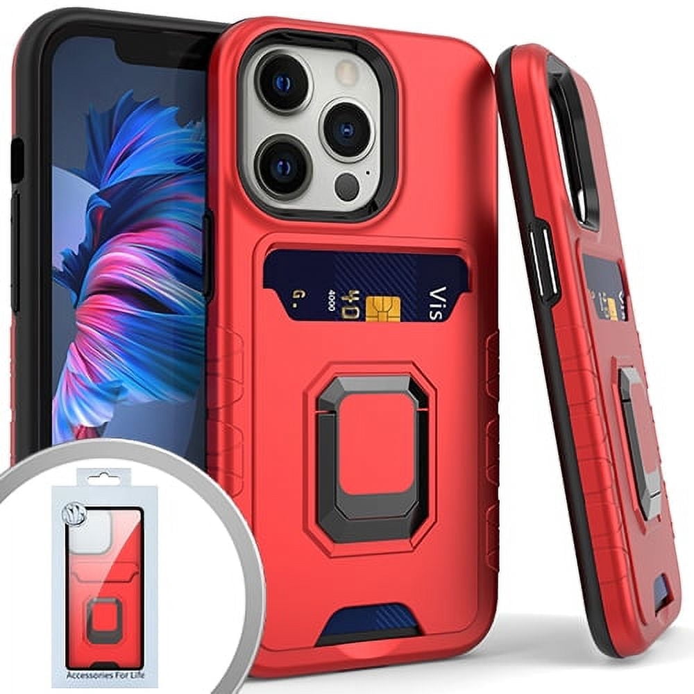 GSA Case For Iphone 13 Pro Max 6.7 inch Magnet Ring Stand Credit Card ...