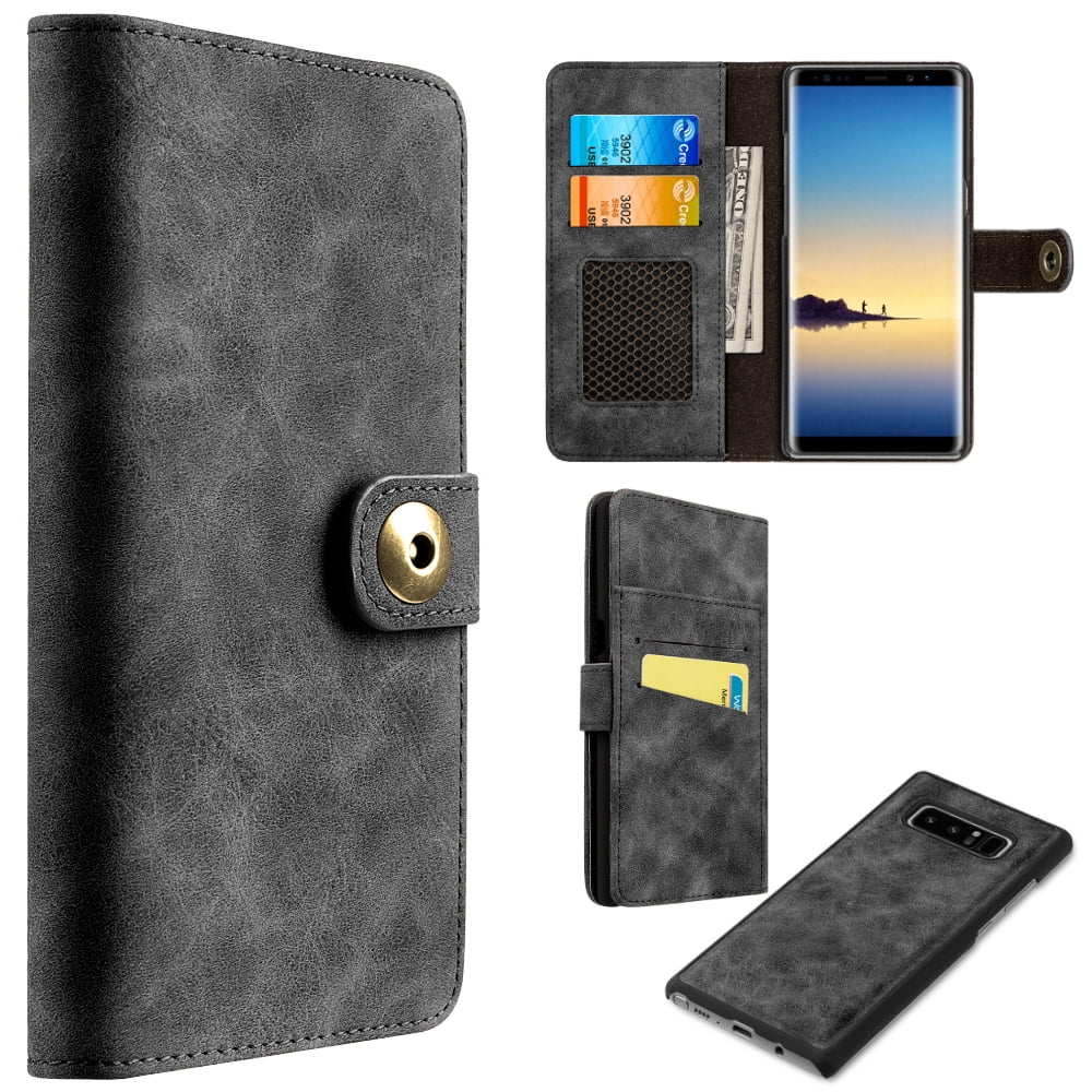 GSA Detachable Magnetic Folio Wallet Case For Samsung Galaxy Note 8 ...