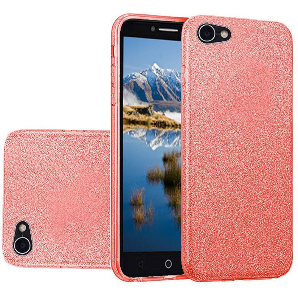 GSA Glitter Paper Hybrid Case For Alcatel Crave Pulse Mix - Red ...