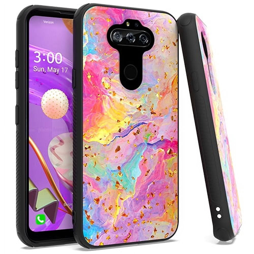 GSA Gold Flake Marble Candy Case for LG Aristo 5 - Rainbow - Walmart.com