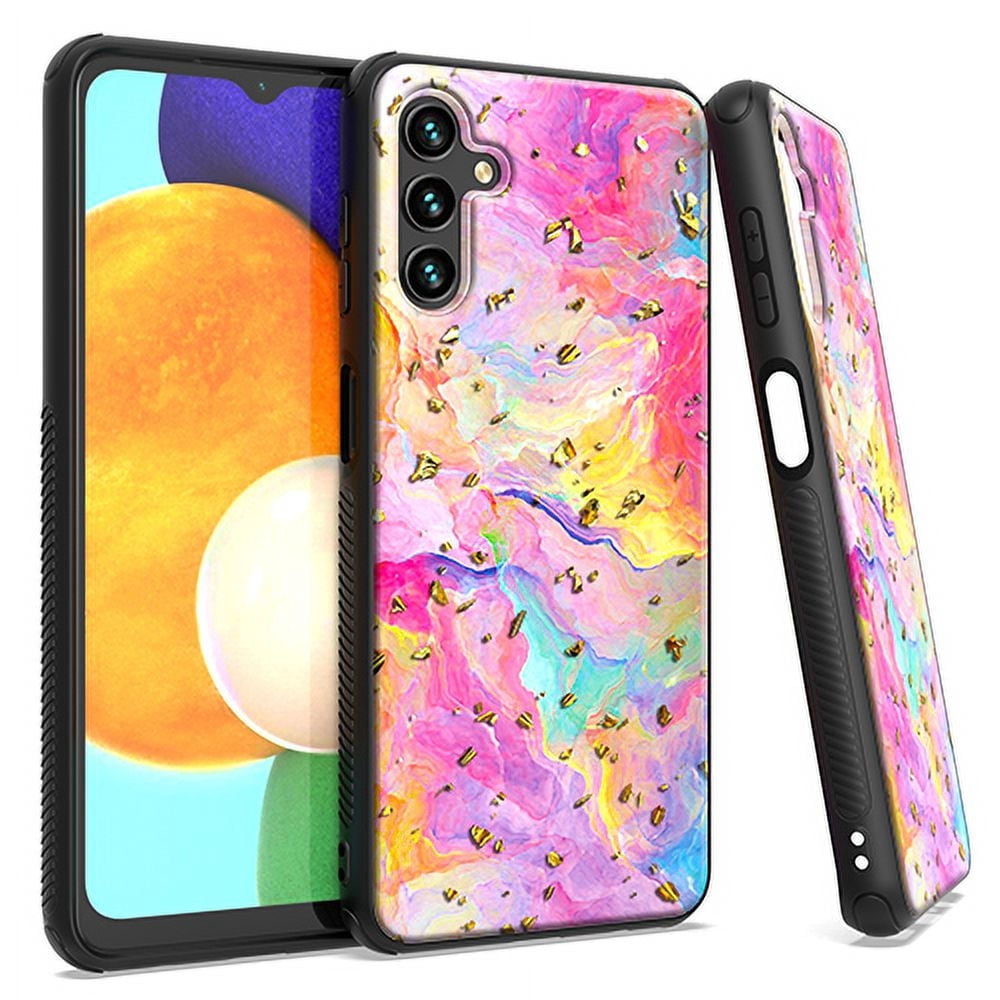 GSA Gold Flake Marble Candy Case for Samsung Galaxy A13 - Rainbow ...