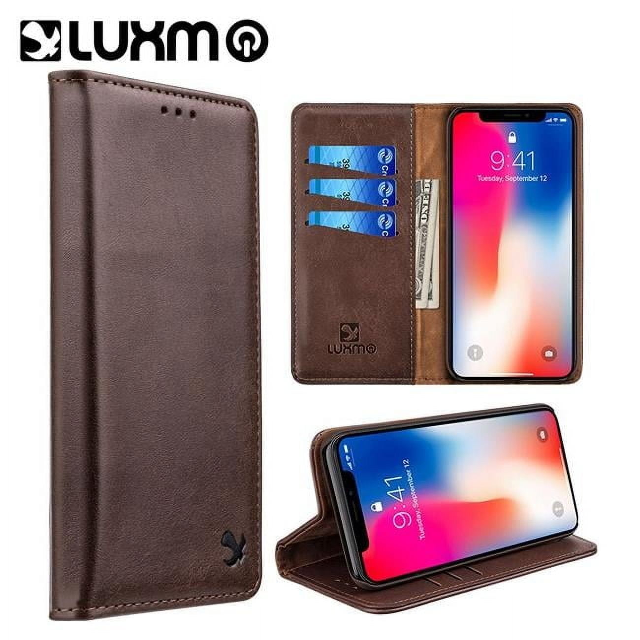 GSA Luxury Gentleman Leather Flip Wallet For iPhone XS Max (6.5 ...