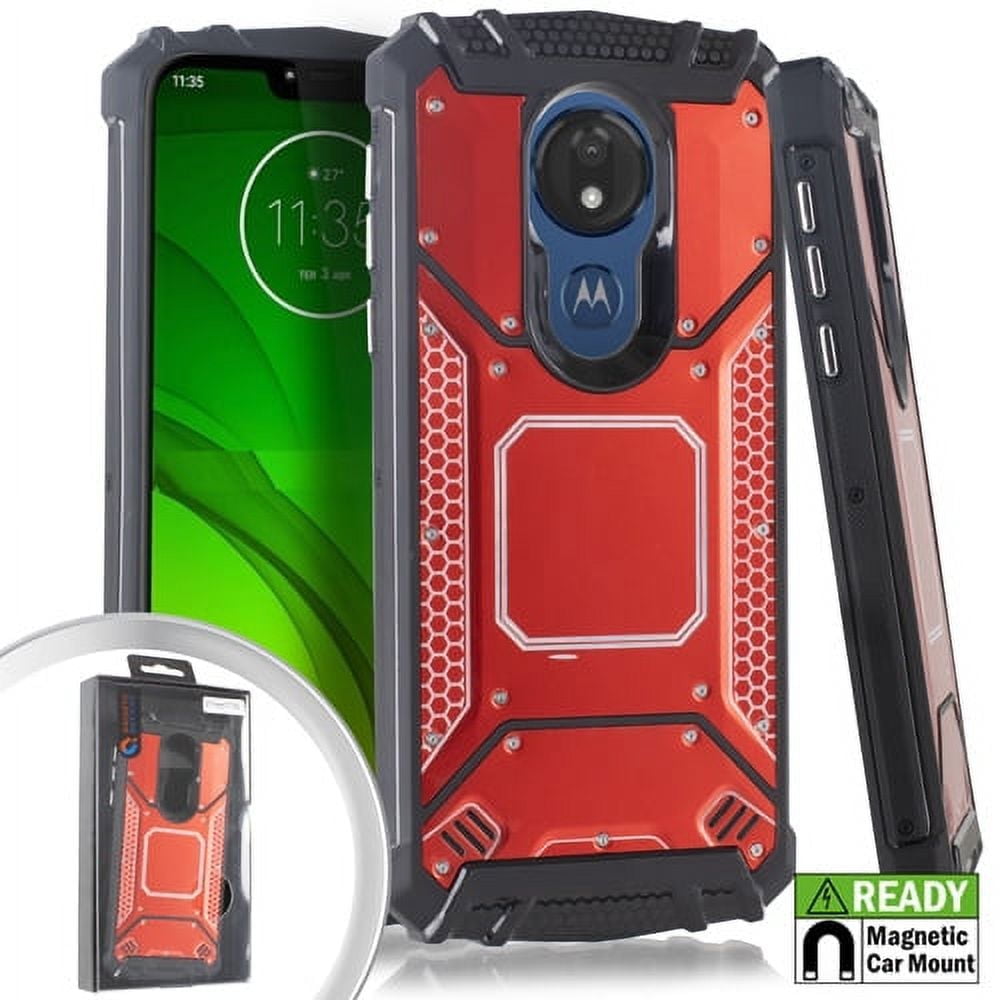 GSA Screw Metal Jacket Case for Motorola Moto G7 Power & Supra - Red ...