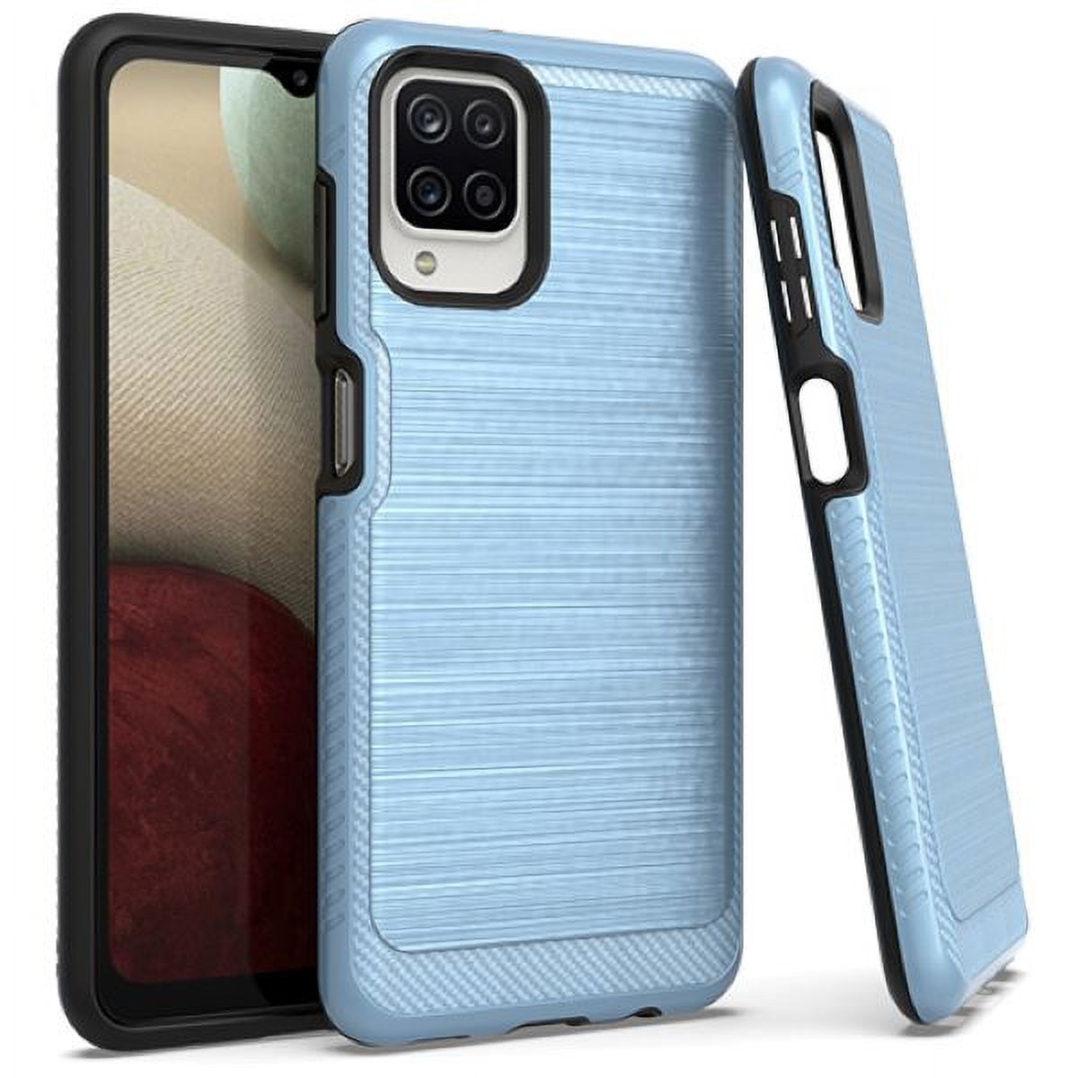 GSA Slim Brushed Case w/Edge Design for Samsung Galaxy A12 - Blue ...