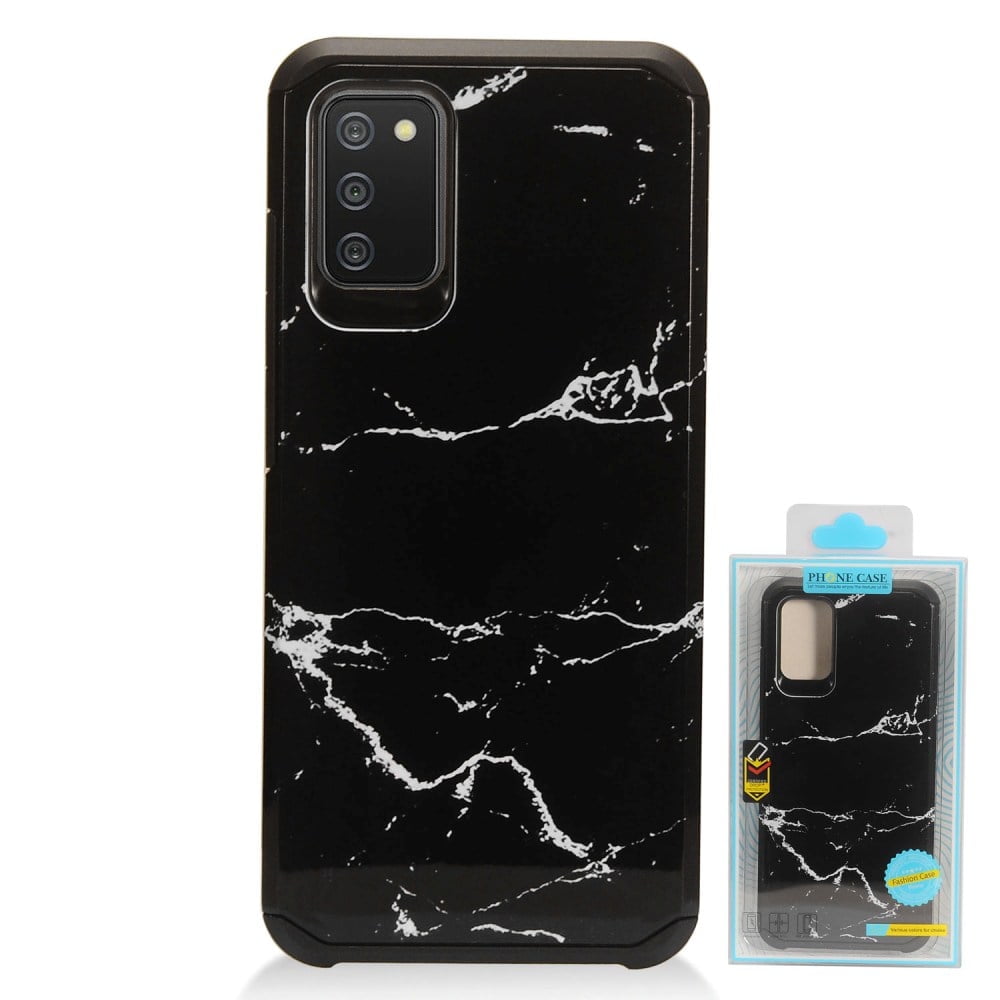 GSA Slim Marble Hybrid Case for Samsung Galaxy A02s - Black - Walmart.com