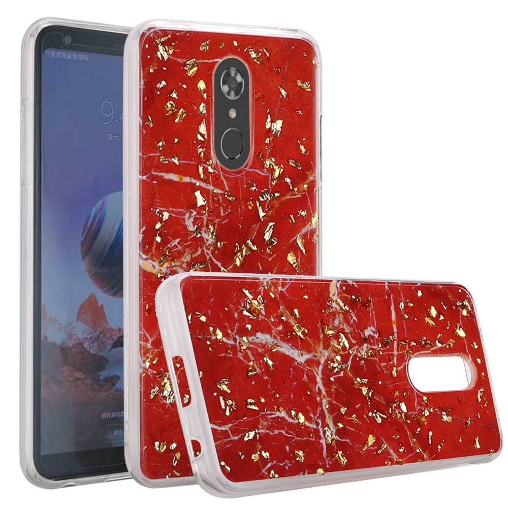 GSA Slim TPU Shiny Glitter Two Tone Hybrid Case for LG Stylo 4 - Red ...