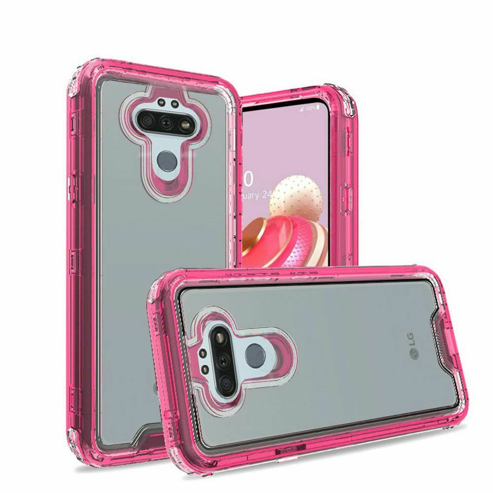 GSA Snap-On 3-in-1 Bumper Case for LG Aristo 5 - Clear/Hot Pink ...