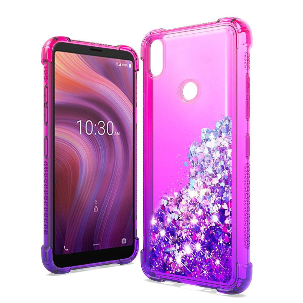 GSA Two-Tone Liquid Glitter Candy Case for Alcatel 3V (2019) - Hot Pink ...