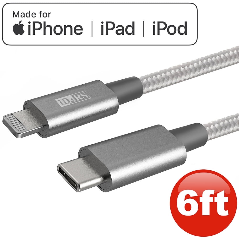 GSA Universal Idars 6-Ft Usb-C To Lightning Cable (Mfi Certified ...