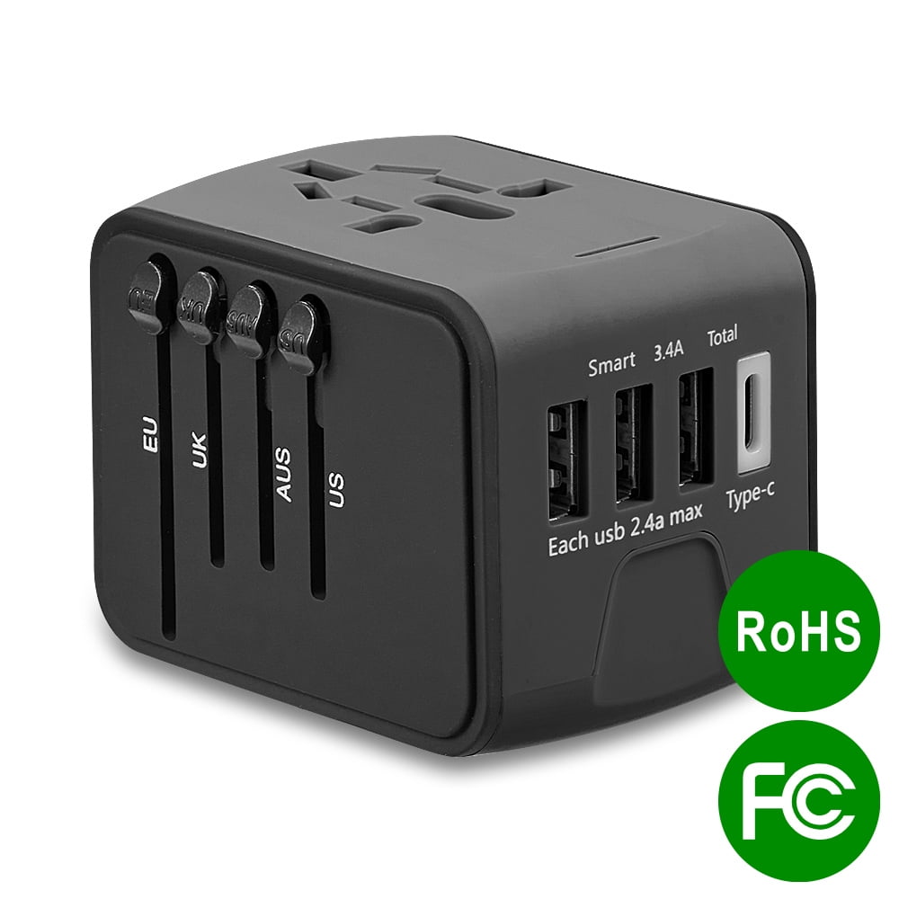 GSA Worldwide All in One AC Outlet Power Plug Universal Travel Adapter ...