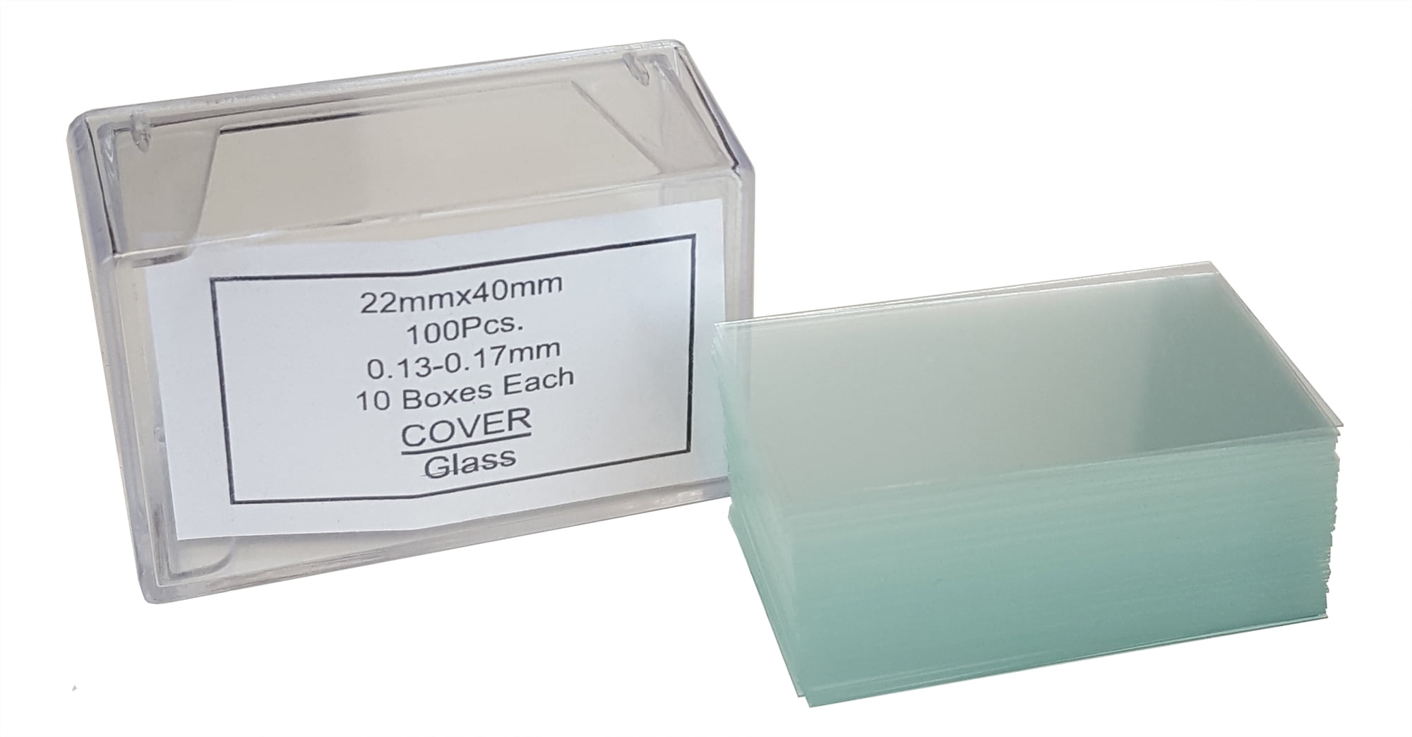 Microscope Cover Slips, Size #1 Thickness, 22mm by 40mm, Box of 100 ...