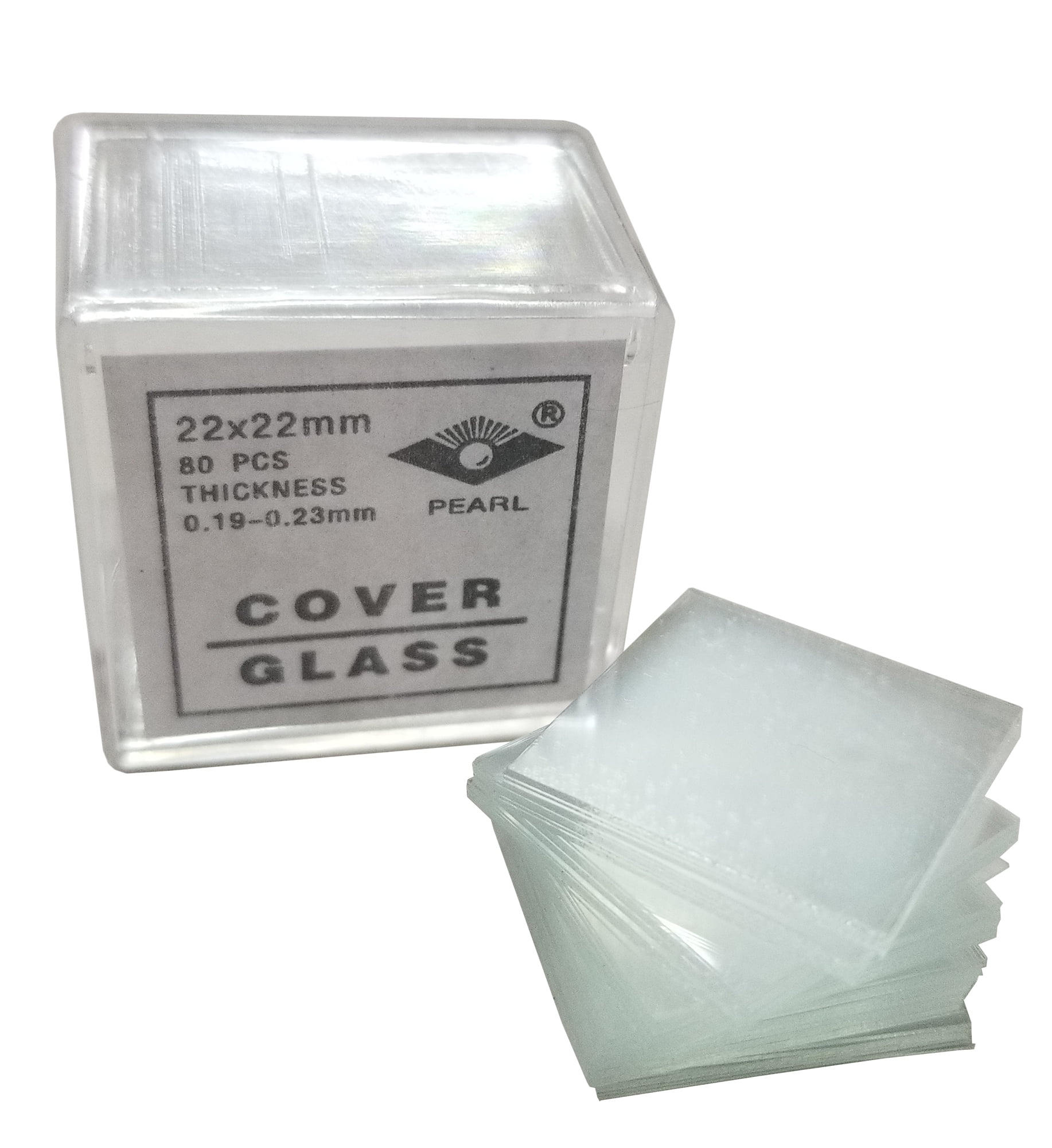 Microscope Cover Slips, Size #2 Thickness, 22mm by 22mm, Box of 80 by ...
