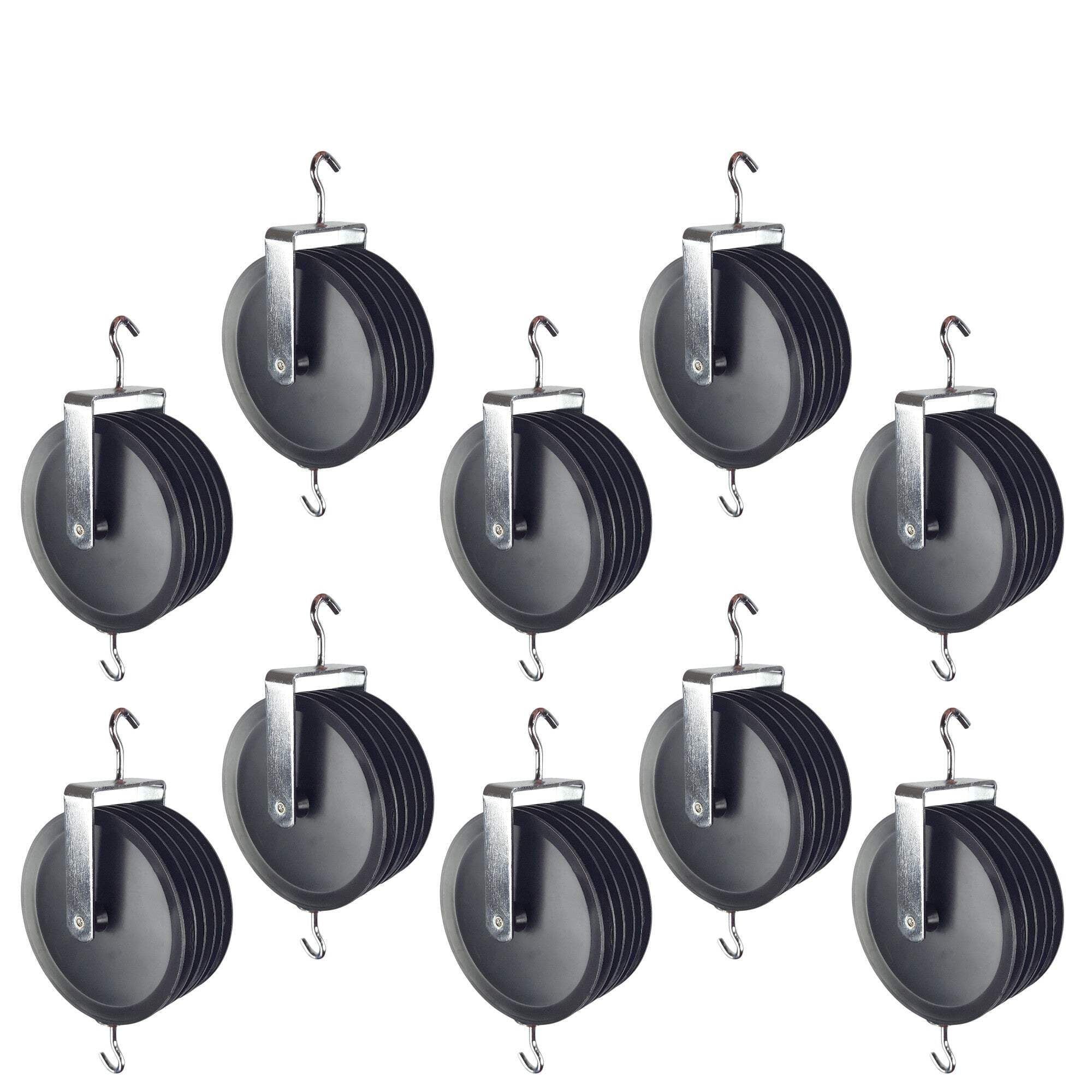 GSC International 4219-00-10 Large Triple Plastic Pulley, Pack of 10 ...