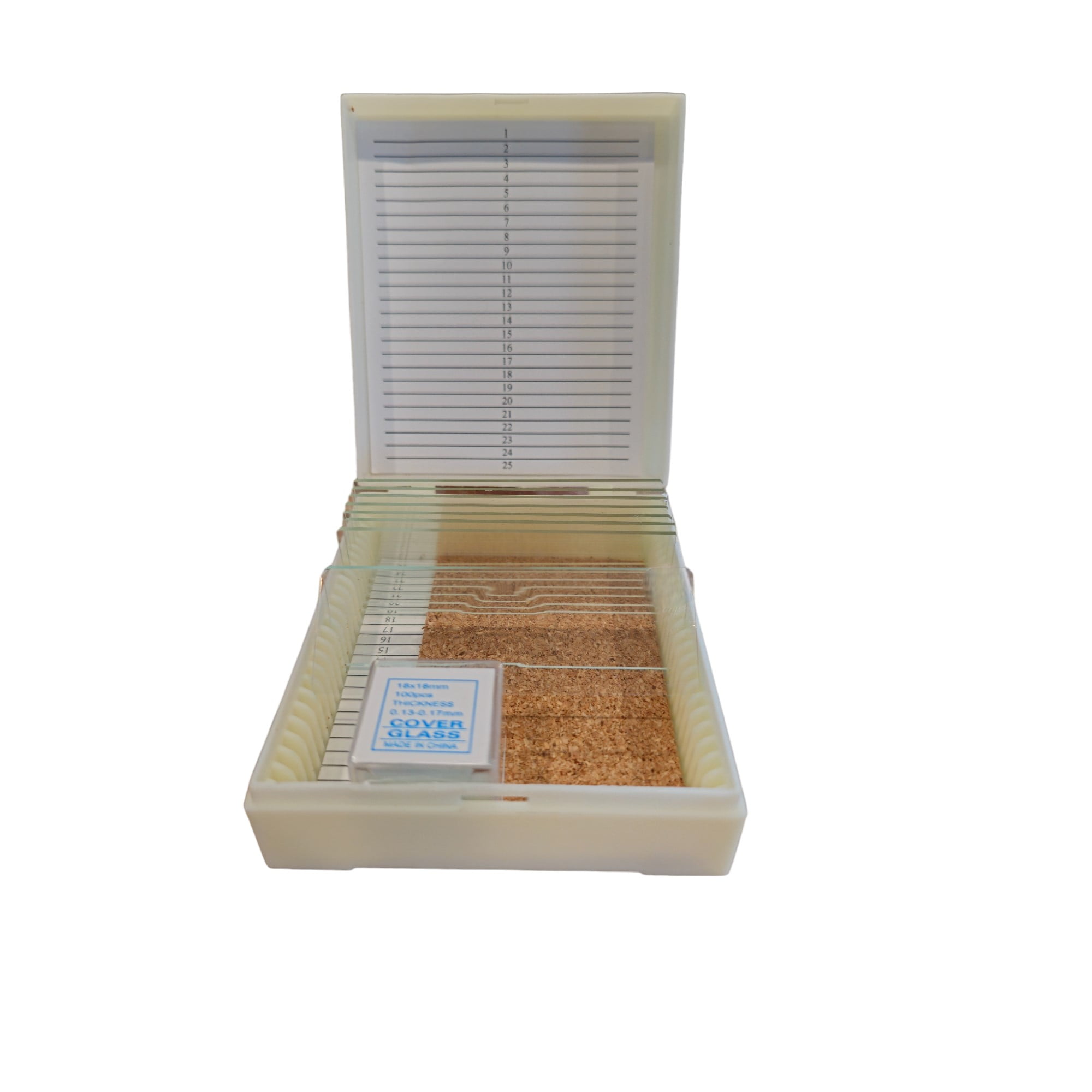Microscope Slide Basic Set Which Includes a 25 Place, Cork Lined ...