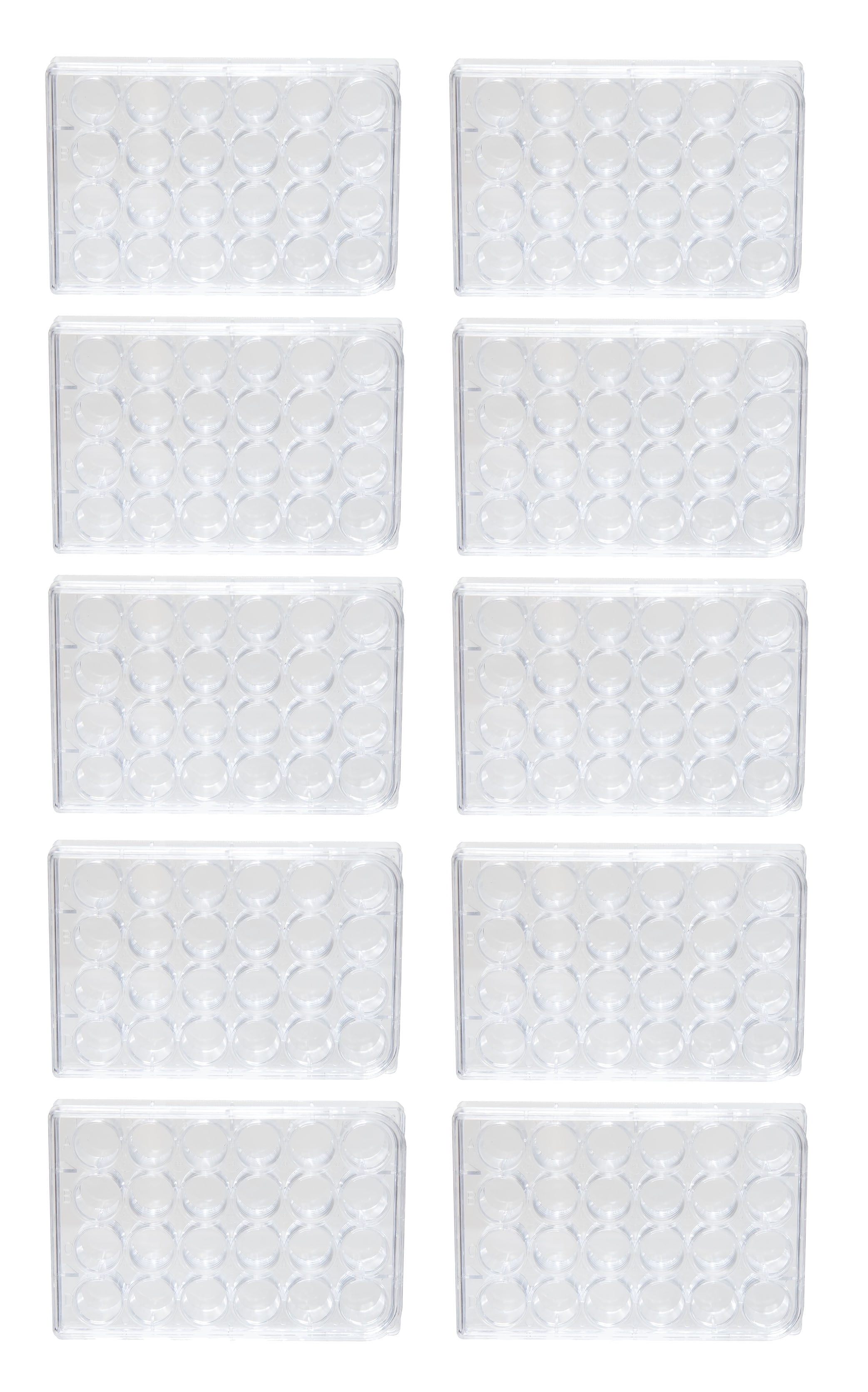 GSC International Microplate with 24 Wells and Lid, Clear Polystyrene ...