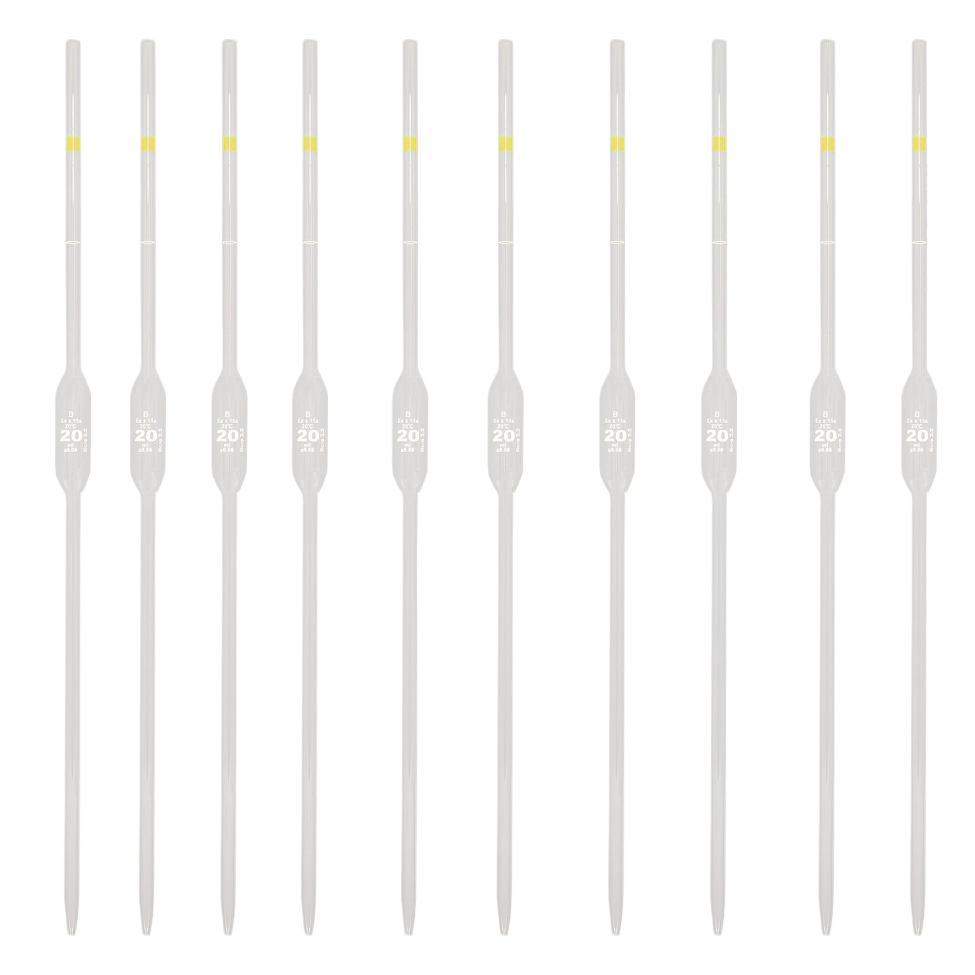 Volumetric Pipette, 20ml Capacity. Pack of 10. - Walmart.com