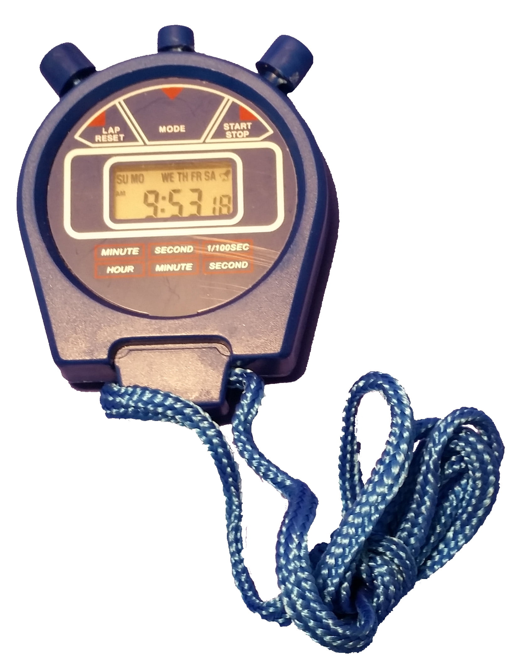 Stopwatch - 24-Hour Digital Stopwatch with Cord and Multiple Settings ...