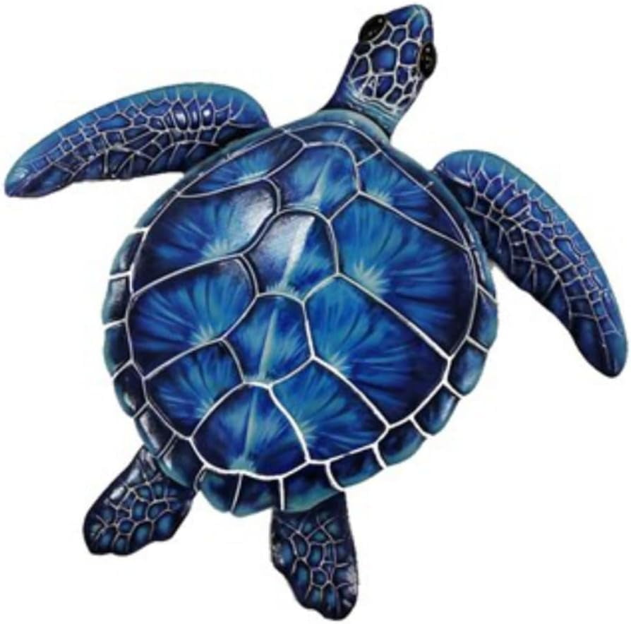 GSC Metal Sea Turtle Blue Decor Indoor Outdoor Wall Art Plaque ...