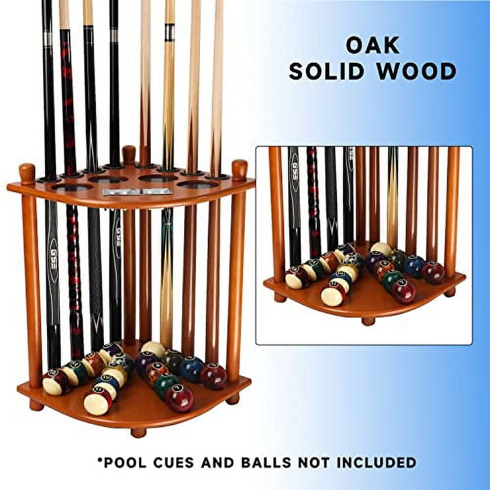 GSE Billiards Pool Stick Holder Only, Corner-Style Floor Stand Billiard ...