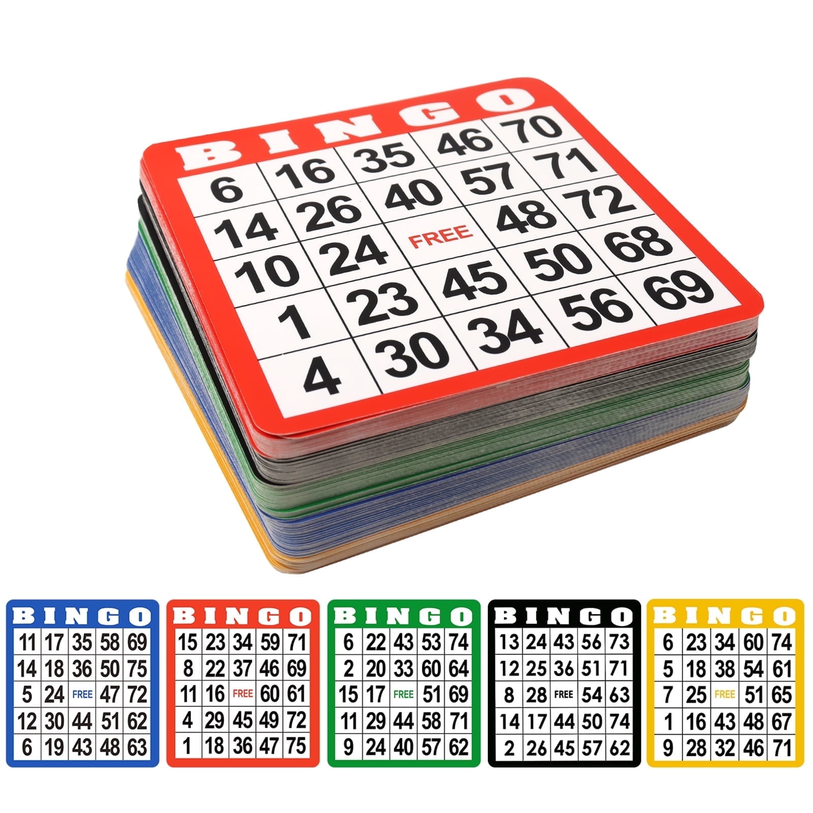 GSE Games & Sports Expert Multi-Color Bingo Cards, Ideal for Parties ...