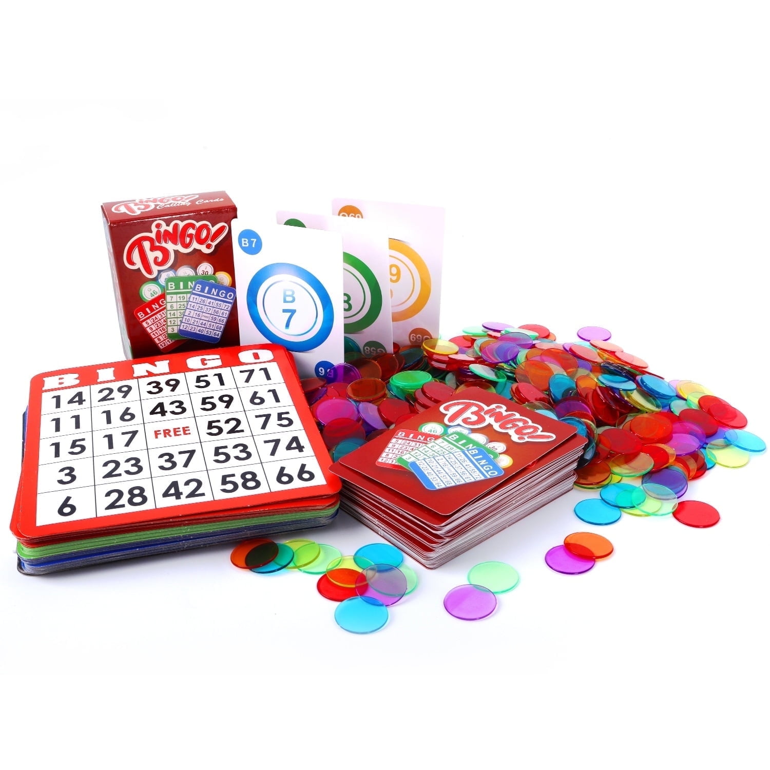 GSE Games & Sports Expert Colored Bingo Game Set with 100 Cards, 1000 ...