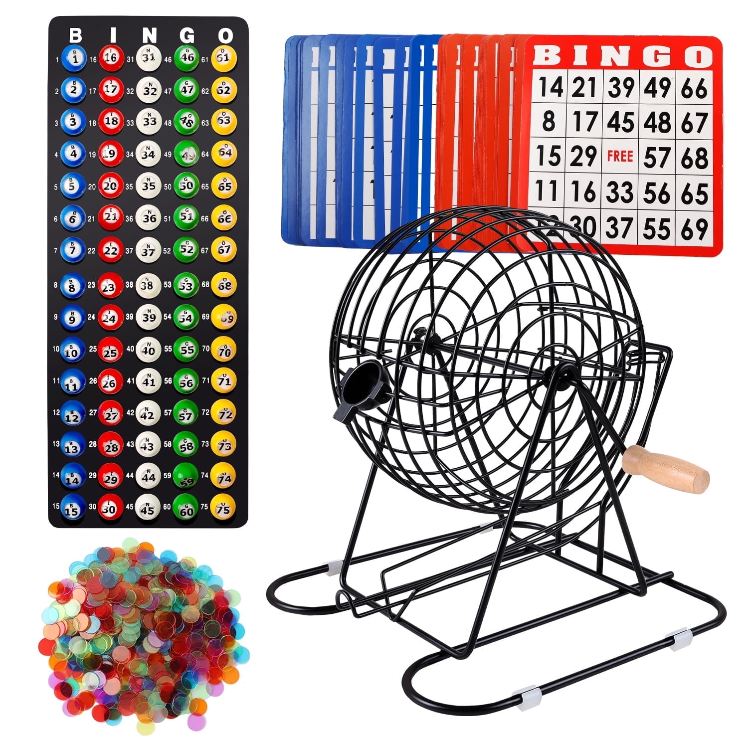 GSE Deluxe Bingo Game Set with Large Bingo Roller Cage, Master Board ...