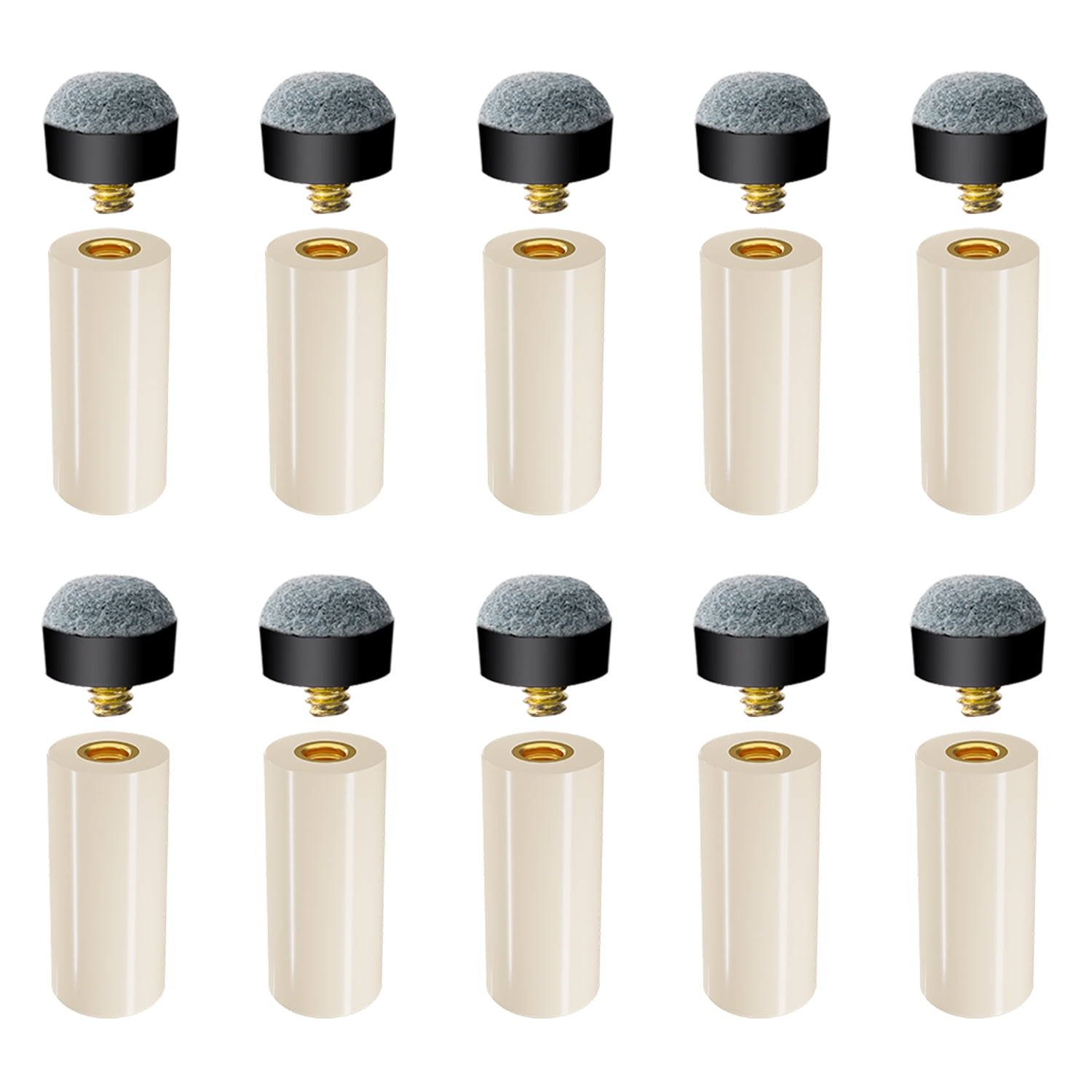 GSE Games & Sports Expert 10 Pieces 12mm/13mm Soft/Hard Screw-on Tips Replacement with White ...