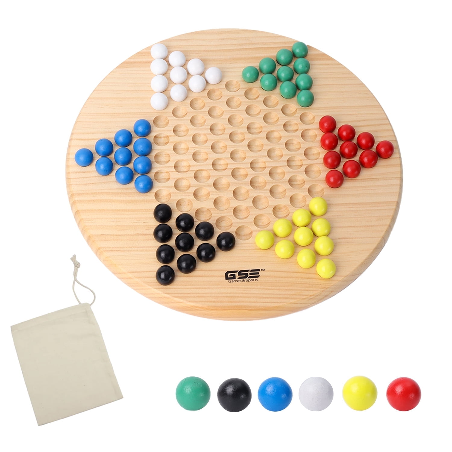 "GSE Games & Sports Expert 11.5"" Wooden Chinese Checker Board with ...