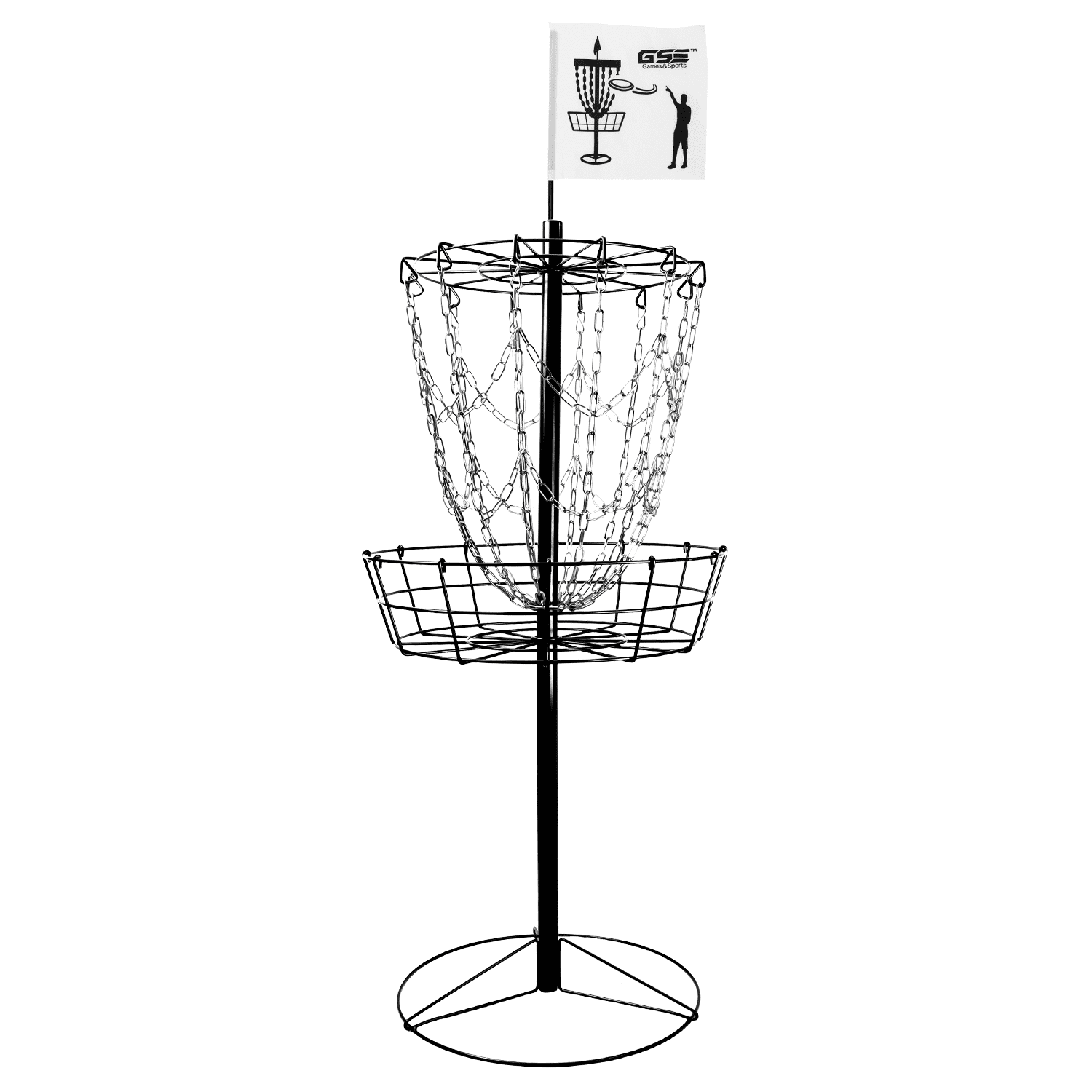 GSE Games & Sports Expert Portable Disc Golf Basket, 12 Chains, Outdoor ...
