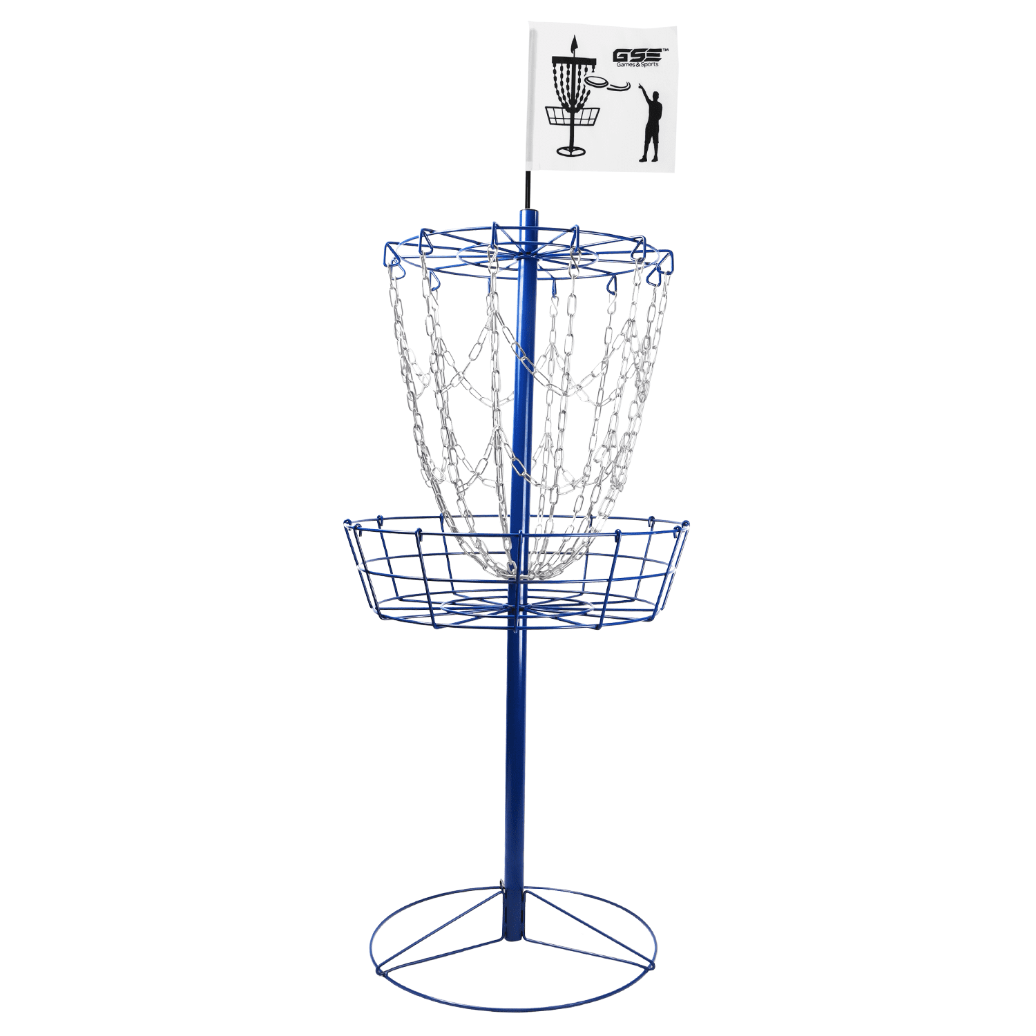 GSE 12 Chains Portable Disc Golf Basket, Metal Flying Disc Practice ...