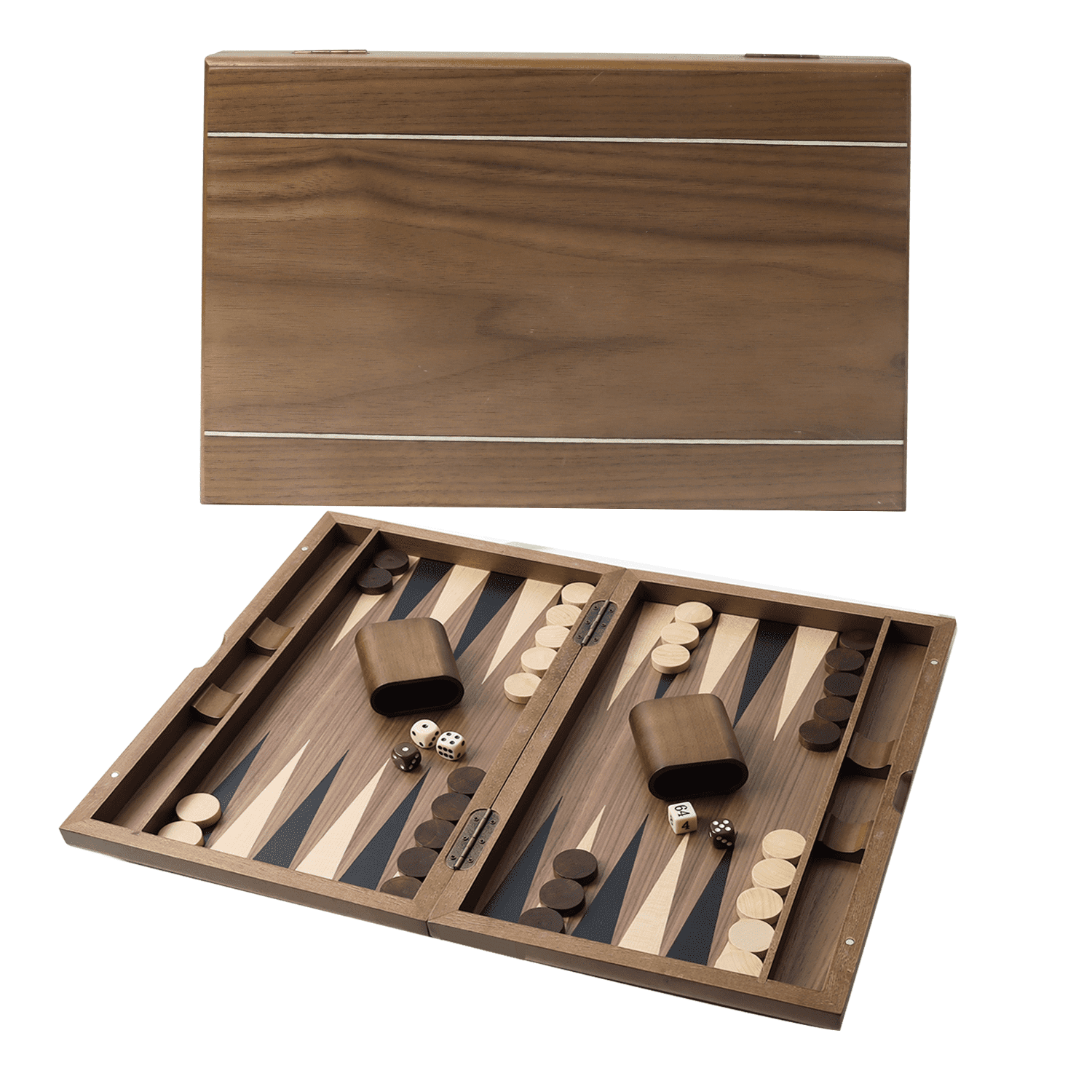 GSE Games & Sports Expert 17" Premium Wooden Inlay Backgammon Board ...