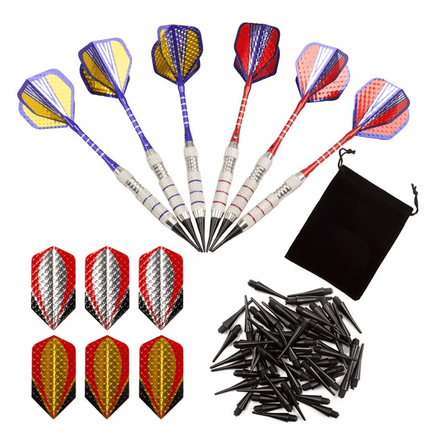 GSE Games & Sports 18g Multi-Color Soft Tip Dart Set with Extras - 6 ...