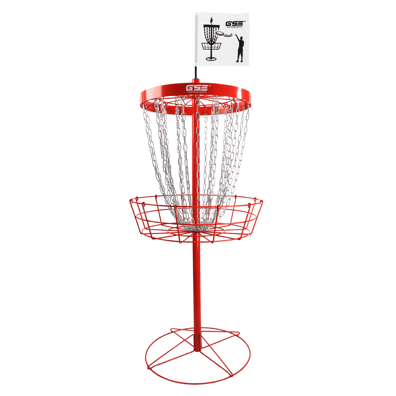 GSE Games & Sports Expert Deluxe Disc Golf Basket, 24 Chains, Metal ...