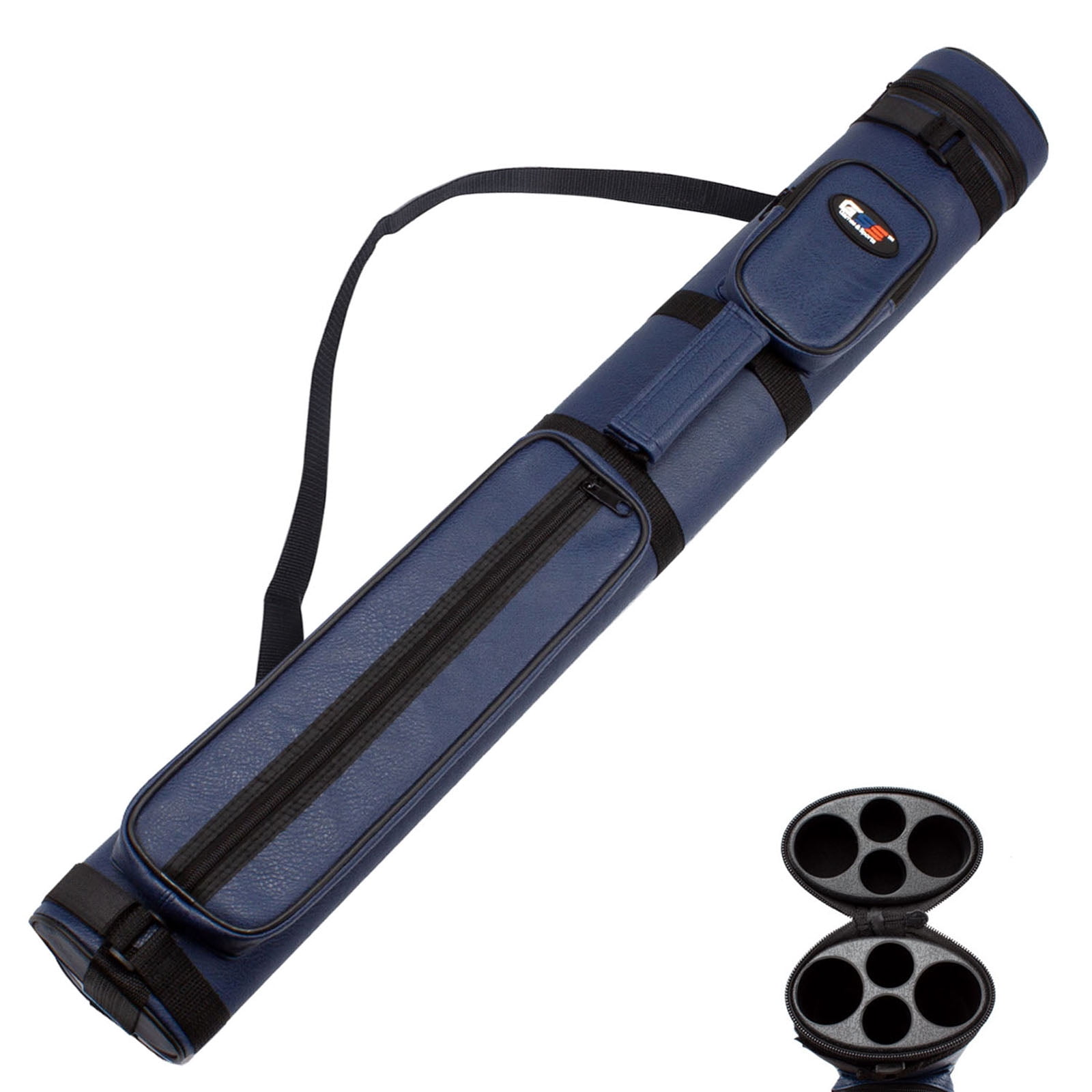 GSE Games & Sports Expert 2x2 Hard Oval Pool Cue Stick Case, Blue ...