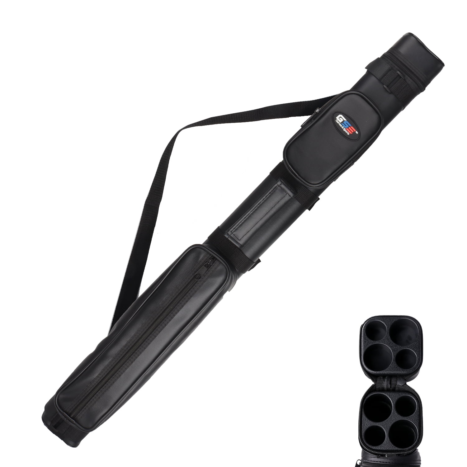 GSE Games & Sports Expert 2x2 Hard Square Billiard Cue Case. Pool Cue ...